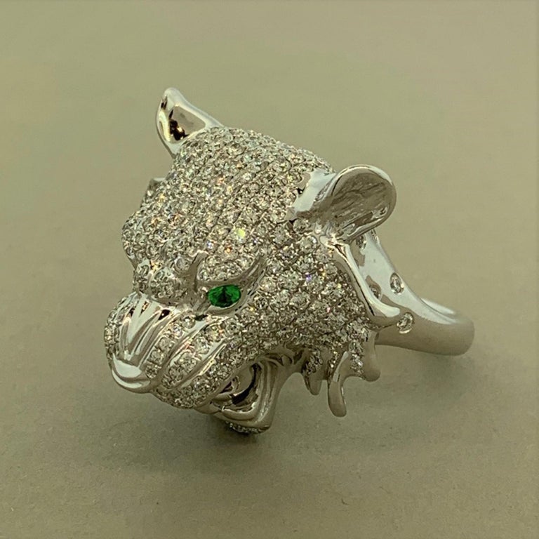 Diamond Tsavorite Ruby Lion Ring For Sale (Free Shipping) at 1stDibs