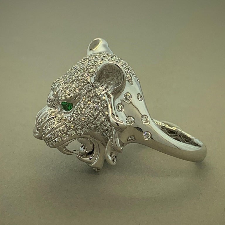 Diamond Tsavorite Ruby Lion Ring For Sale (Free Shipping) at 1stDibs