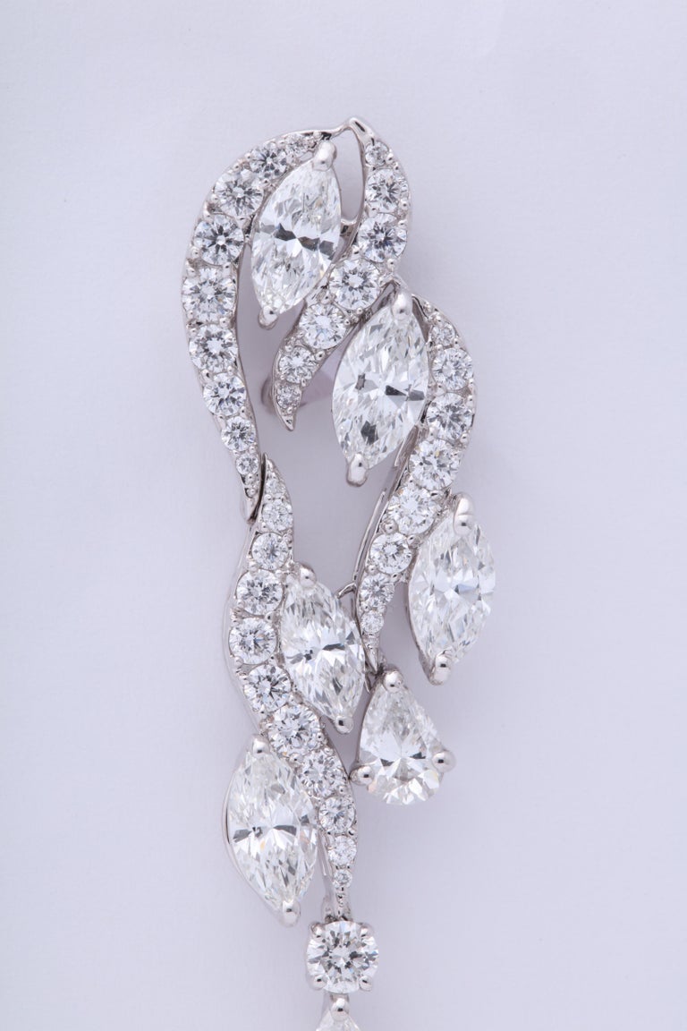 Diamond Waterfall Earrings For Sale at 1stDibs