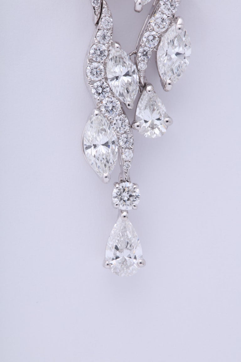 Diamond Waterfall Earrings For Sale at 1stDibs