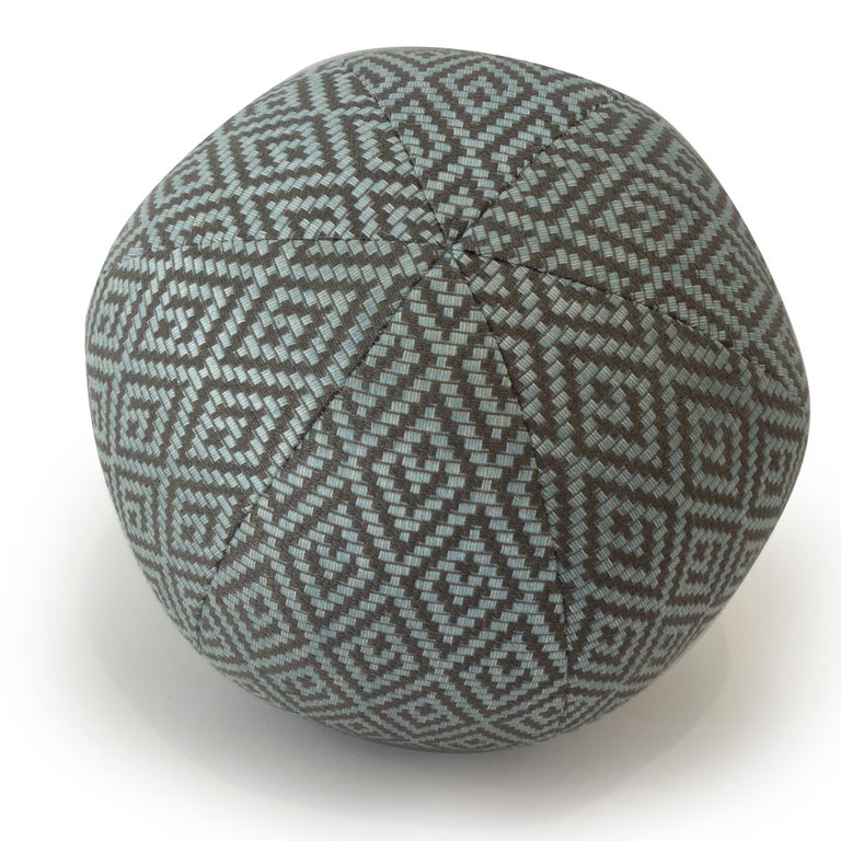 Diamond Weave Round Ball Pillow For Sale at 1stDibs