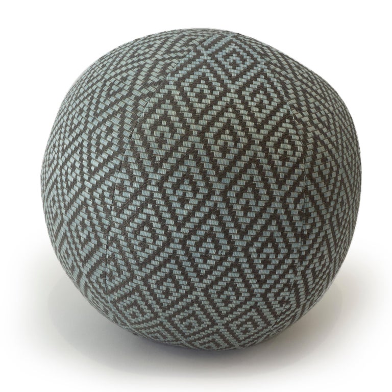 Diamond Weave Round Ball Pillow For Sale at 1stDibs
