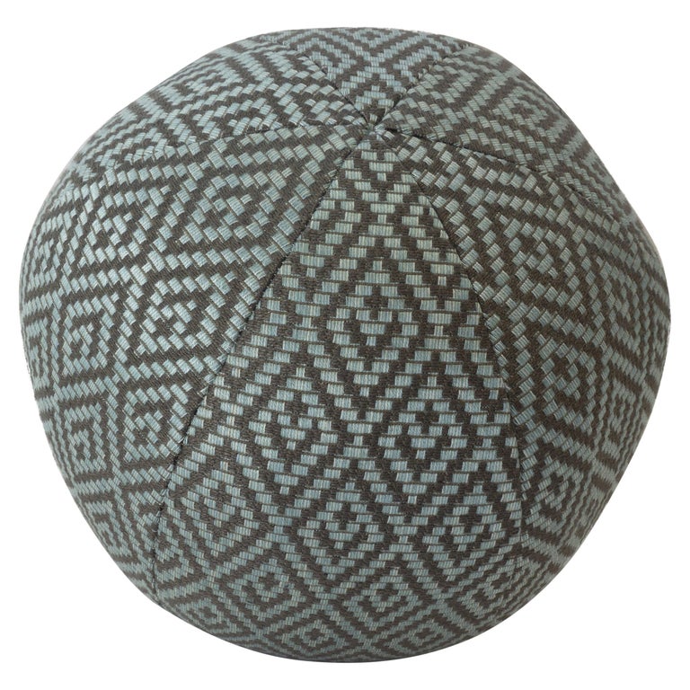 Diamond Weave Round Ball Pillow For Sale at 1stDibs