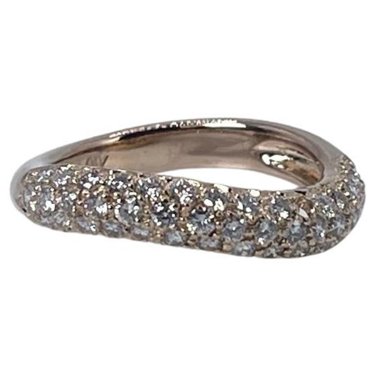 Diamond wedding band pave set diamonds ring marriage ring 0.75ct 18KT ...