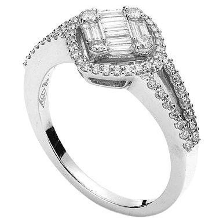Diamond White Gold Ring For Sale at 1stDibs