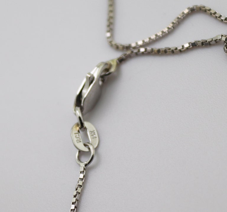 Diamond, White Gold Slide Pendant-Necklace For Sale at 1stDibs