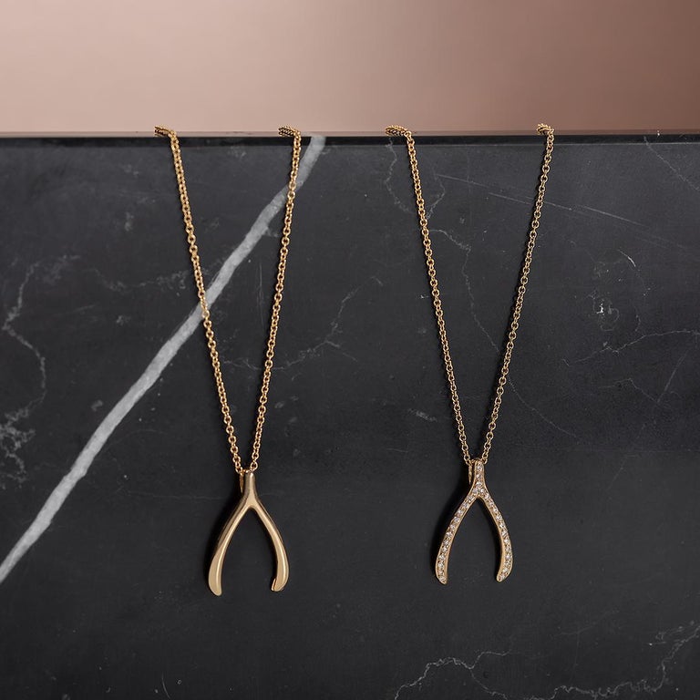 Diamond Wishbone Necklace For Sale (Free Shipping) at 1stDibs