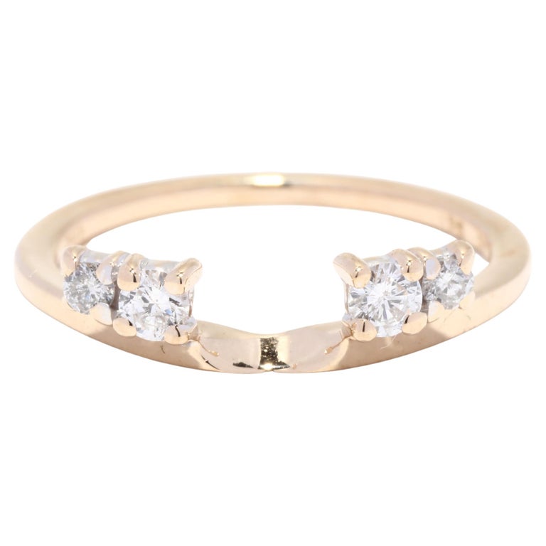 Diamond Wrap Ring Guard, 14K Yellow Gold, Ring, Stackable For Sale at ...