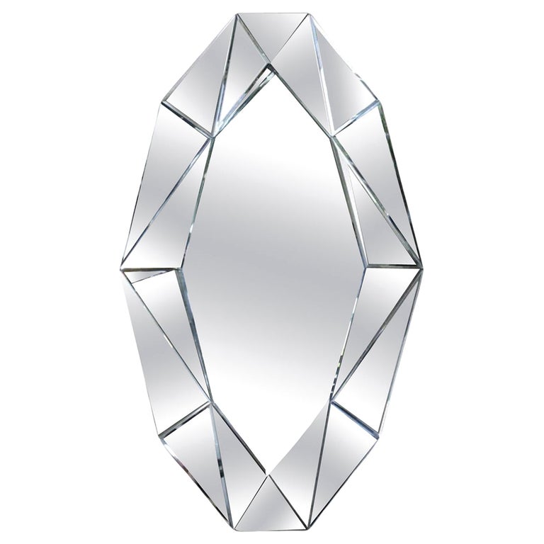 Diamond XL Mirror Silver For Sale at 1stDibs
