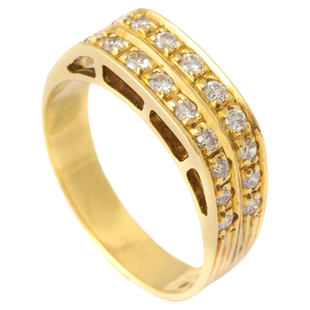 Sophia D. 18K Yellow Gold Diamond Ring For Sale at 1stDibs