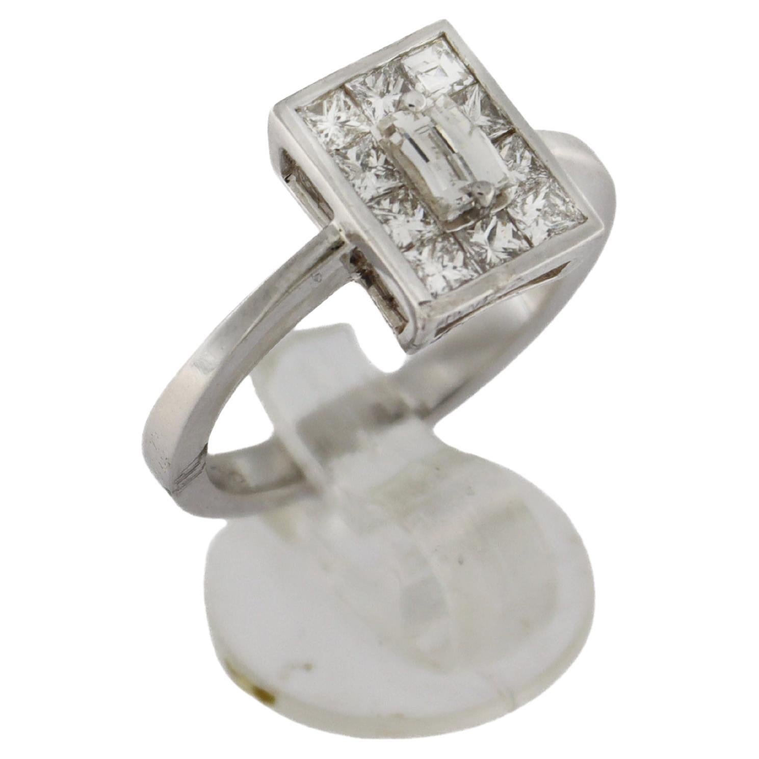 Mellerio Dits Meller Diamond 18 Karat White Gold Engagement Ring For ...