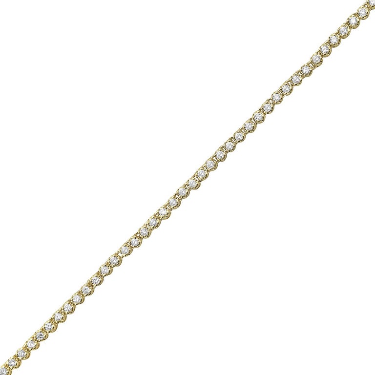 Diamonds 1.96 Carat Straight Line Diamond Tennis Necklace For Sale at ...