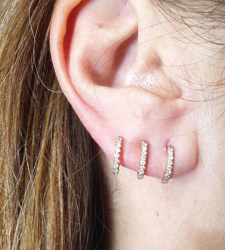 18 Karat Gold Diamond Triple Ear Cuff Earring For Sale at 1stDibs