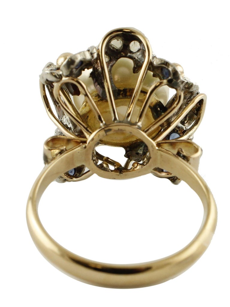 Diamonds, Blue Sapphires, White Australian Pearl Gold and Silver ...