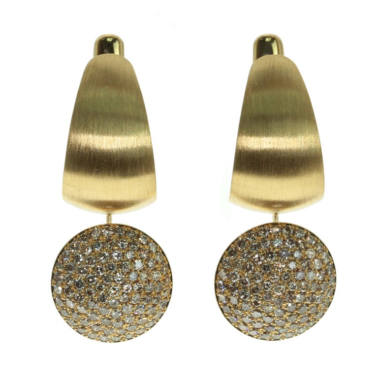 Diamonds Colored Enamel 18 Karat Yellow Gold Kaleidoscope Earrings For ...