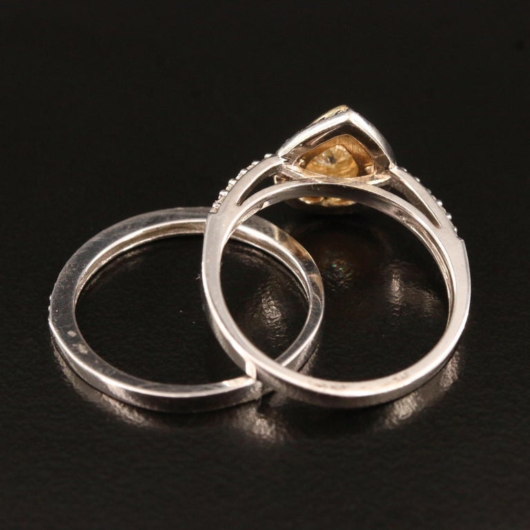 Customizable Diamonds Engagement Ring Set, Bridal Diamonds Wedding Ring ...