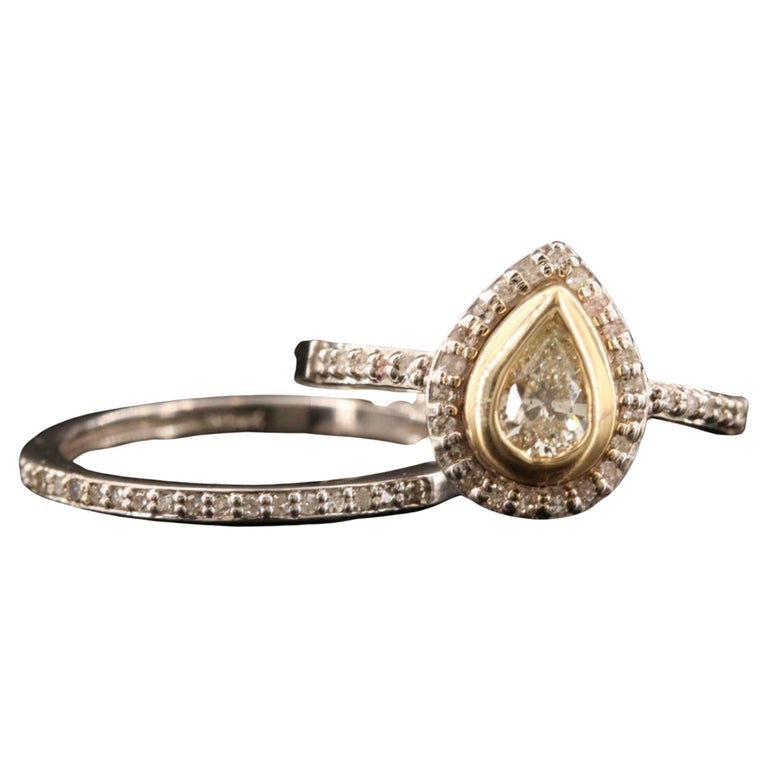 Customizable Diamonds Engagement Ring Set, Bridal Diamonds Wedding Ring ...