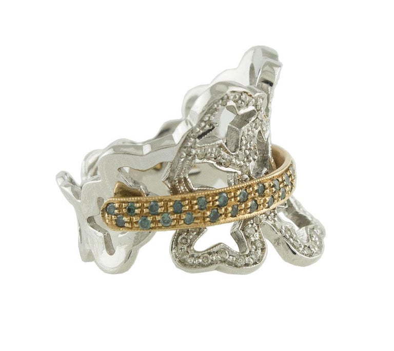 Diamonds Gold Fantasy Ring For Sale at 1stDibs