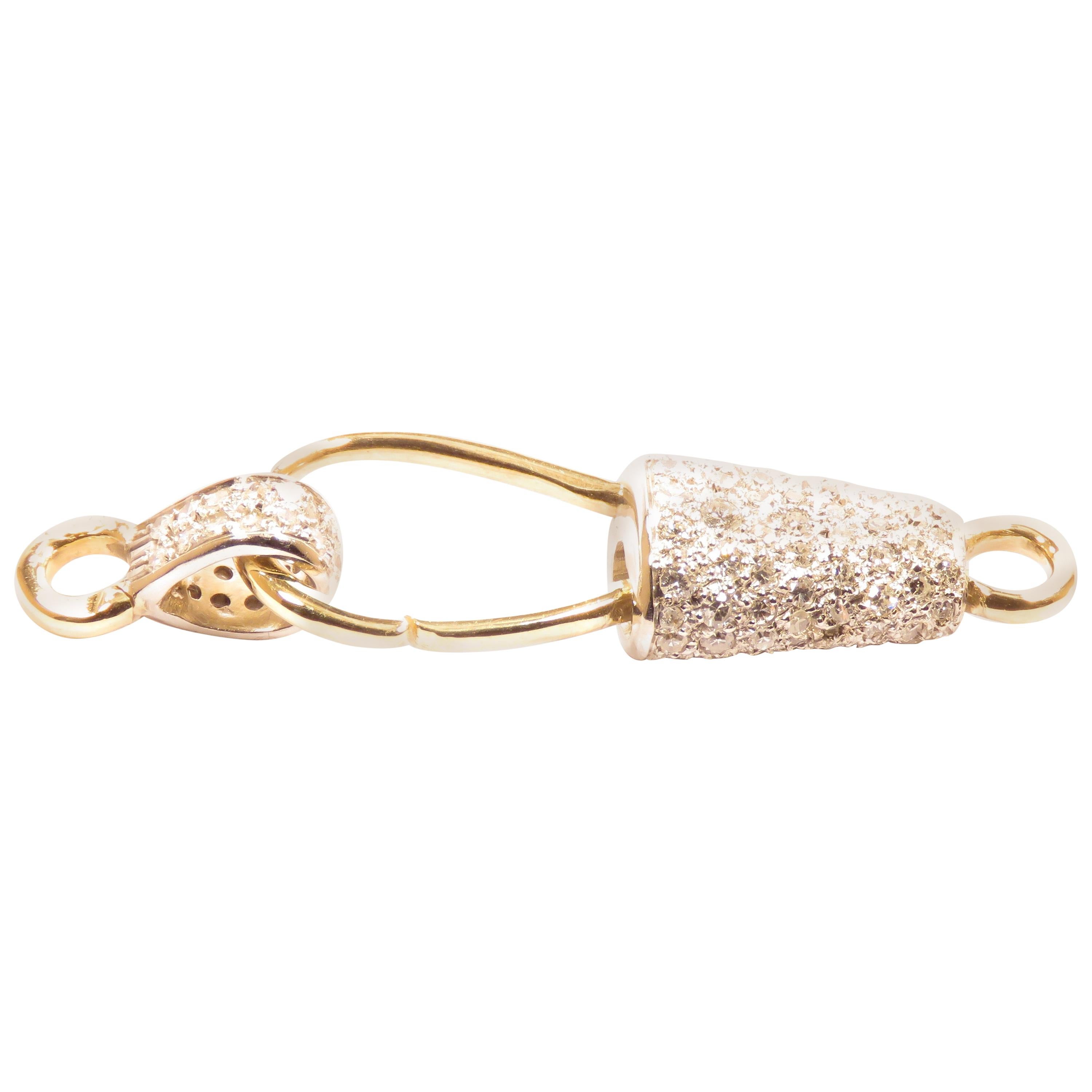 Art Deco Cultured Pearl Necklace, 14 Karat White Gold and Diamond Clasp ...