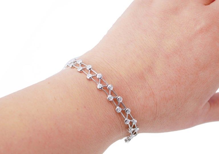 Diamonds 18 Karat White Gold Bracelet For Sale At 1stdibs