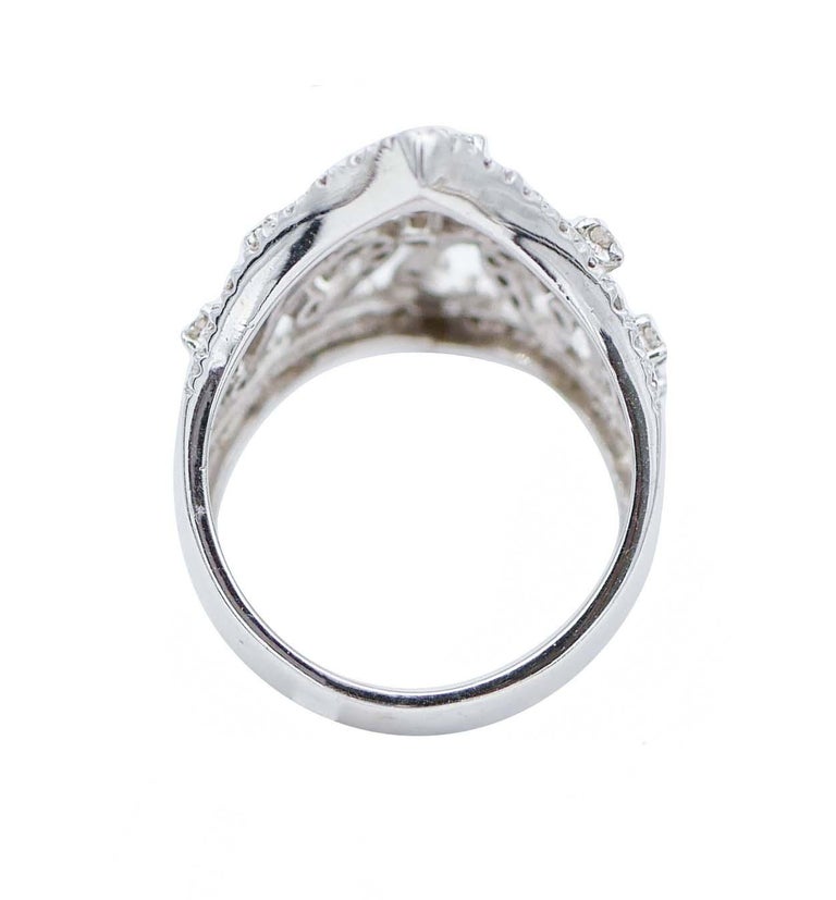 Diamonds, 18 Karat White Gold Ring For Sale at 1stDibs