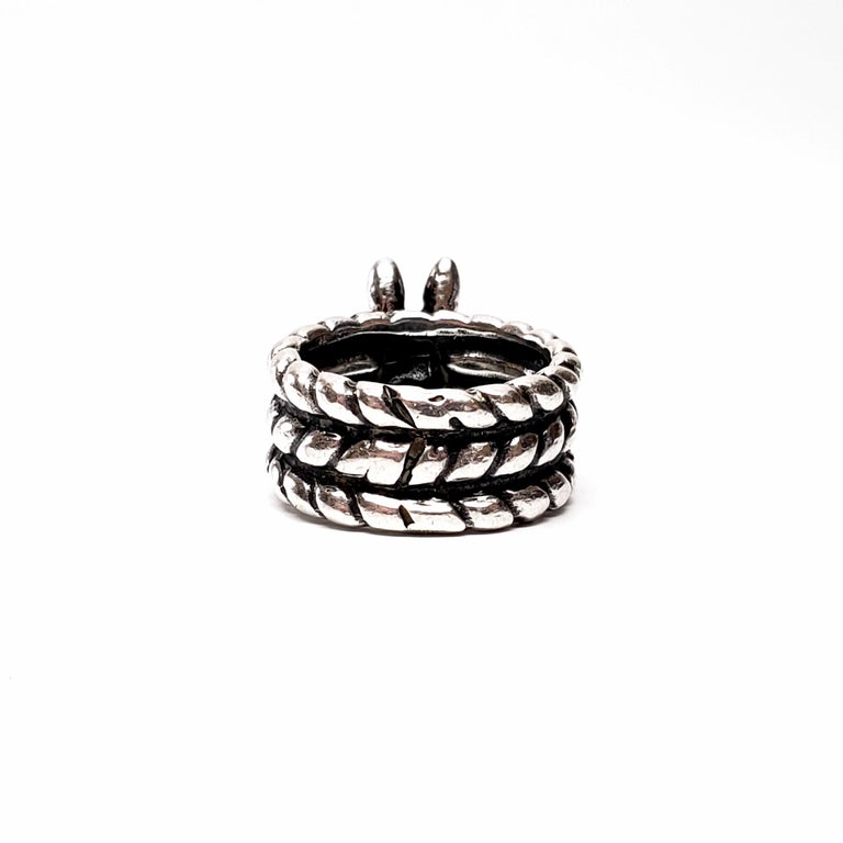 Dian Malouf Sterling Silver Texas Donkey Ring at 1stDibs