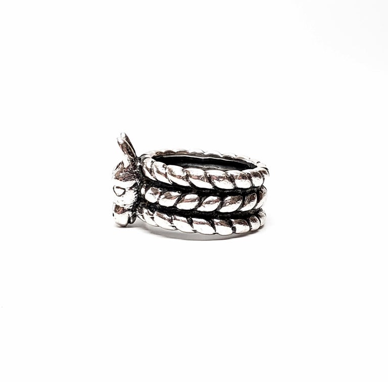 Dian Malouf Sterling Silver Texas Donkey Ring at 1stDibs
