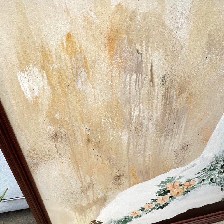 Diana Hansen Young 1979 Hawaiian Woman Portrait Painting Koa Frame For ...