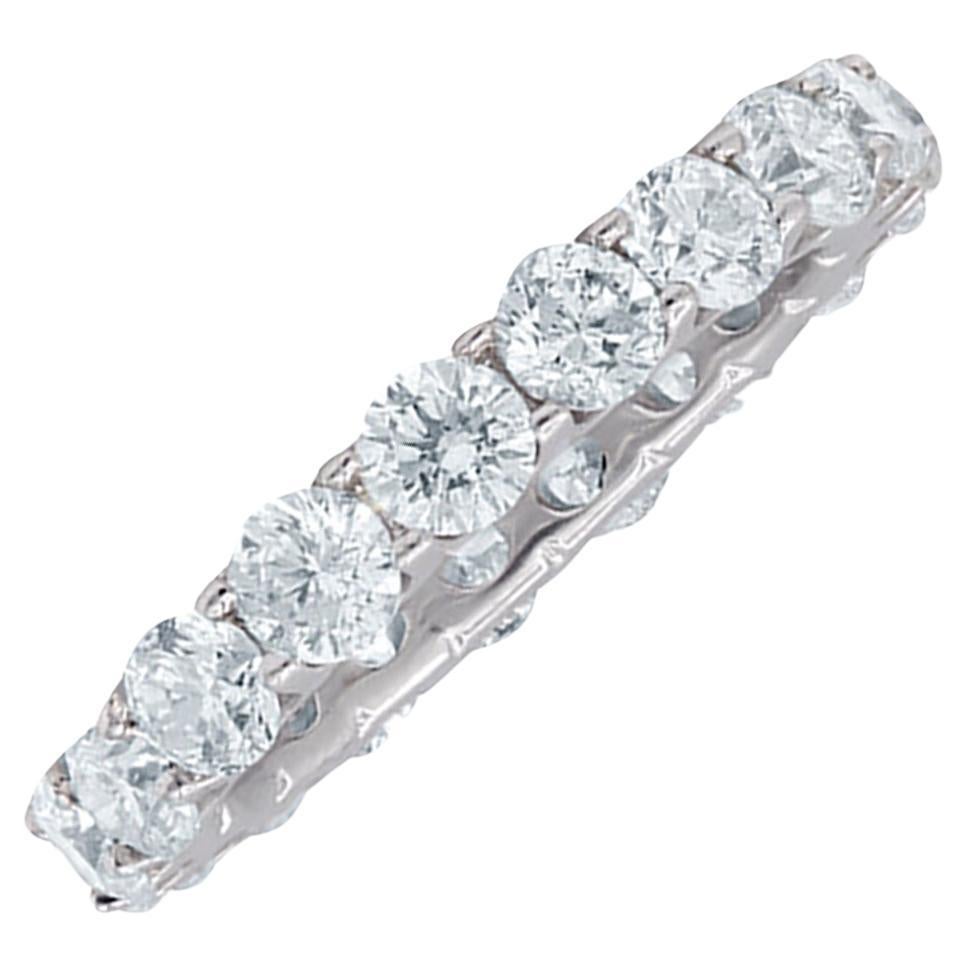 Diana M. 18kt white gold all the way around diamond eternity band ...