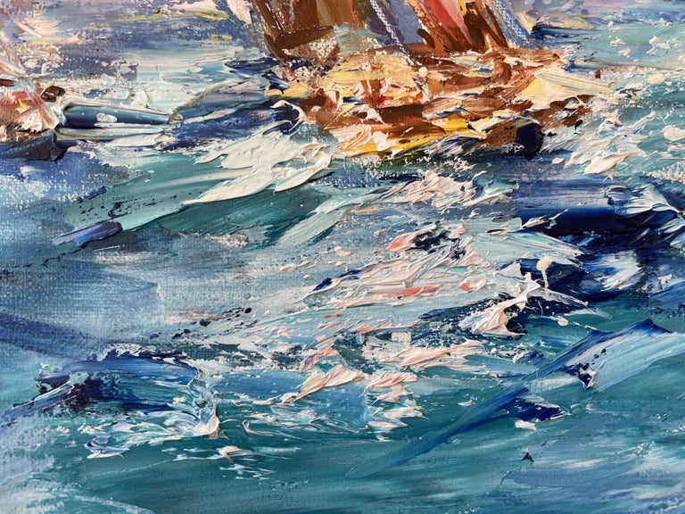 Diana Malivani - Regatta, Painting, Oil on Canvas For Sale at 1stDibs