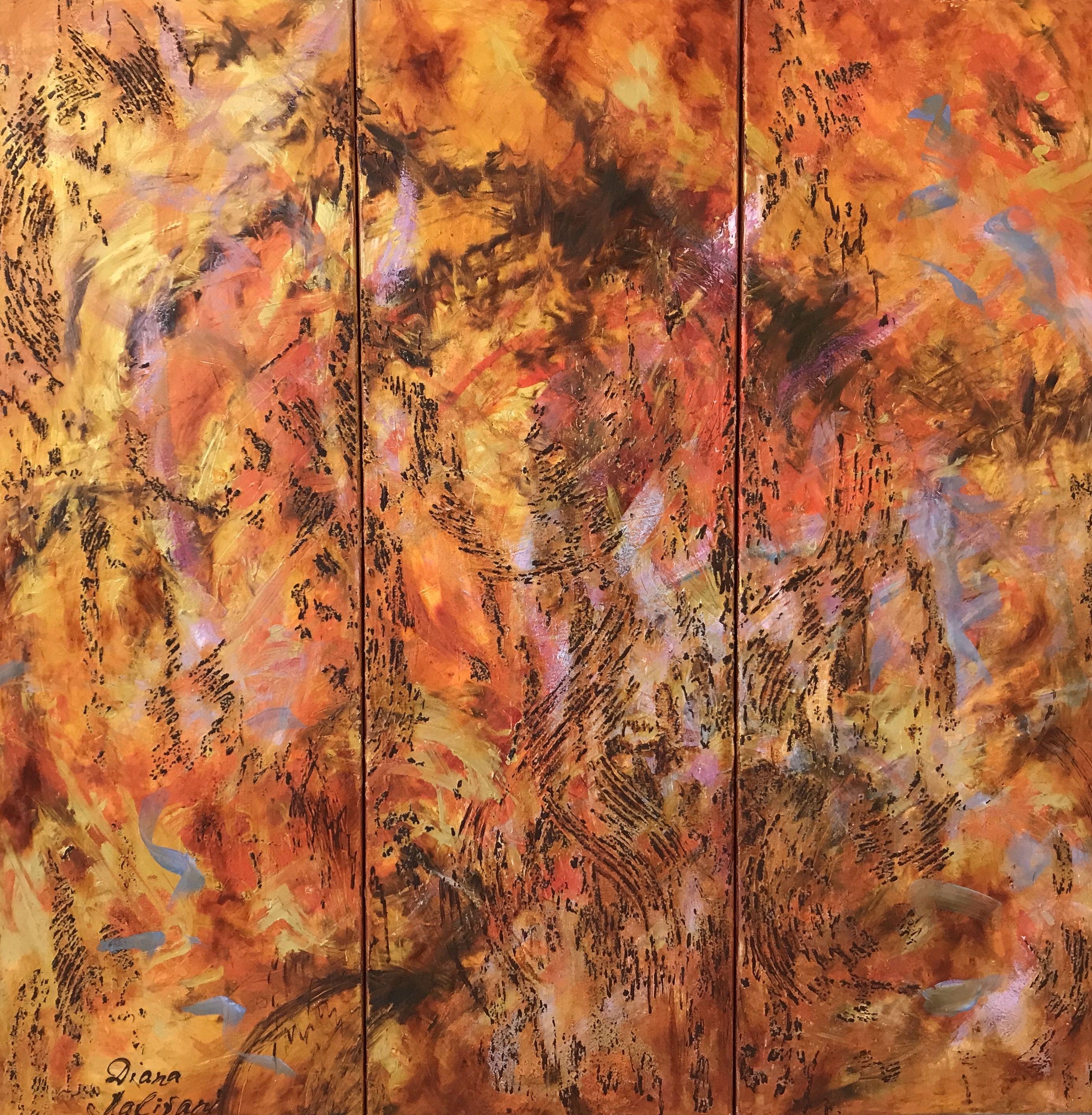 Triptych Painting - 980 For Sale on 1stDibs