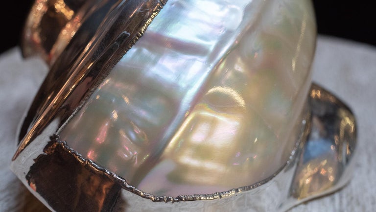 Diana Mother of Pearl Partially Silvered Sea Shell at 1stDibs