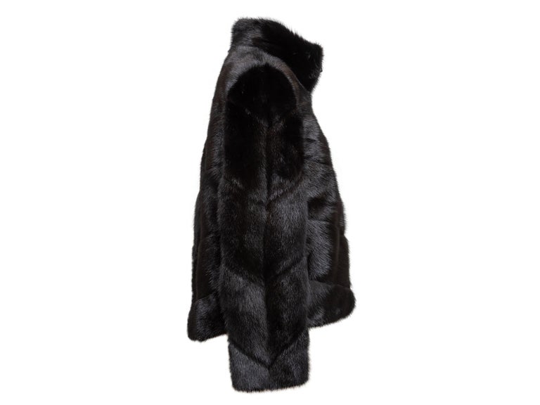 Diana Rosh Black Mink Fur Jacket For Sale at 1stDibs