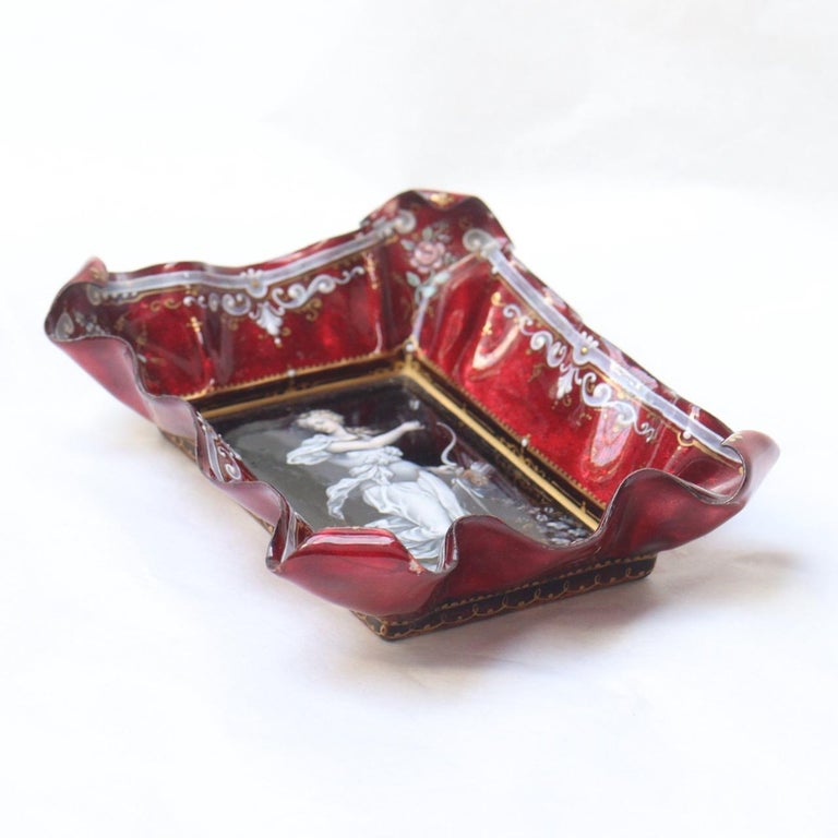 Diana the Huntress, 19th Century French Enamel Tazza For Sale at 1stDibs