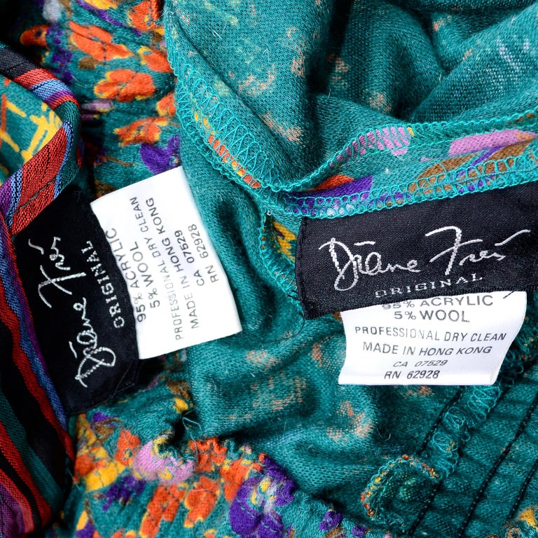 Diane Freis Vintage 2 Pc Dress W Drawstring Top and Gored Skirt in ...