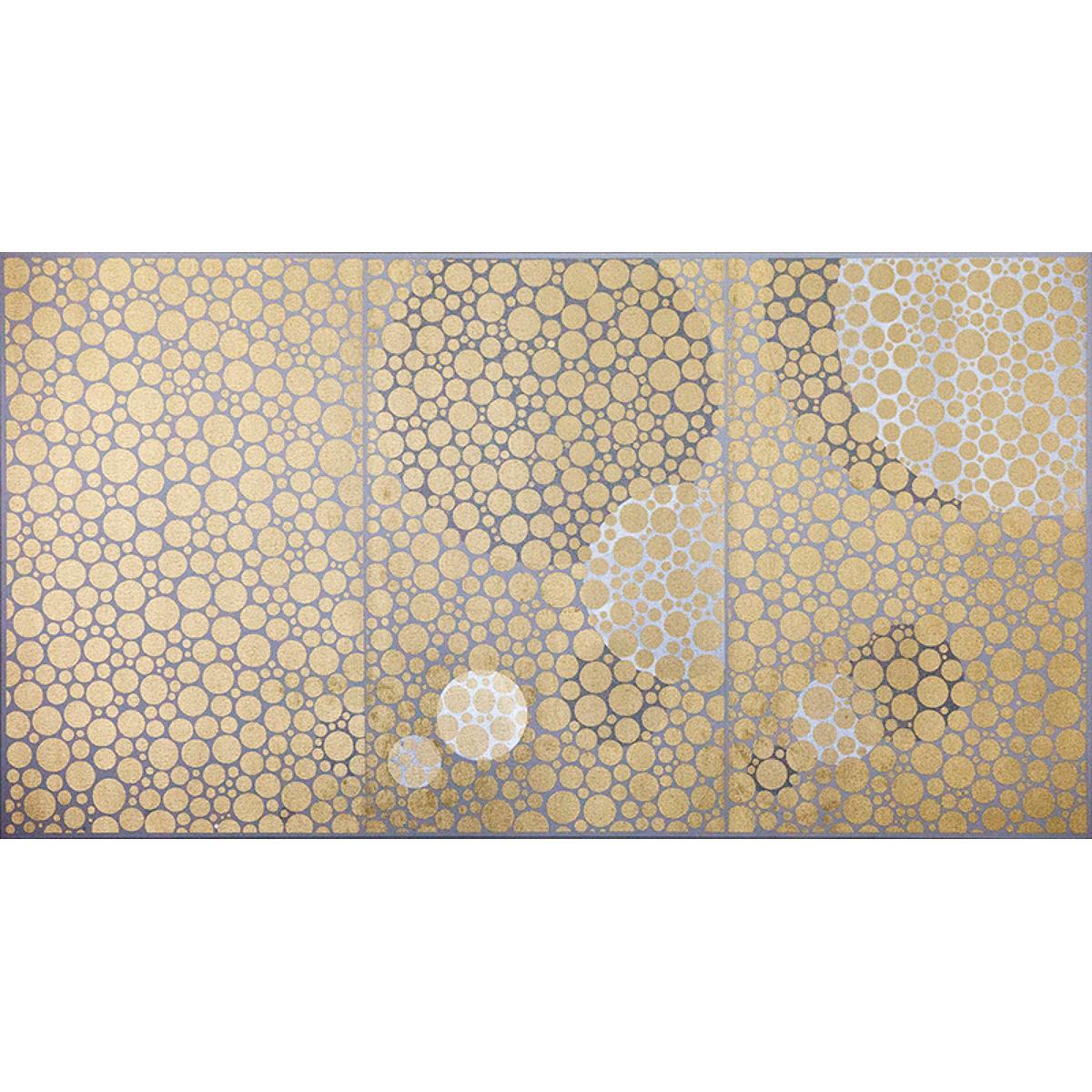 Diane Rosenblum - Yayoi Kusama Painting 2000-2015 (gold) 1/3 For Sale ...