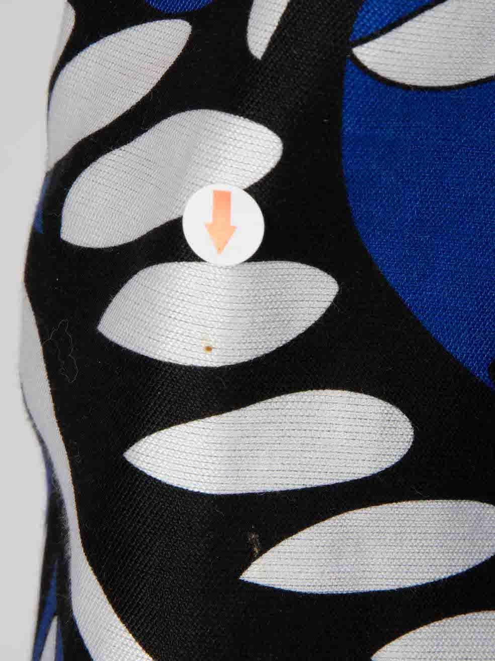 Diane Von Furstenberg Blue Abstract Zipped Jacket Size XXS For Sale at ...