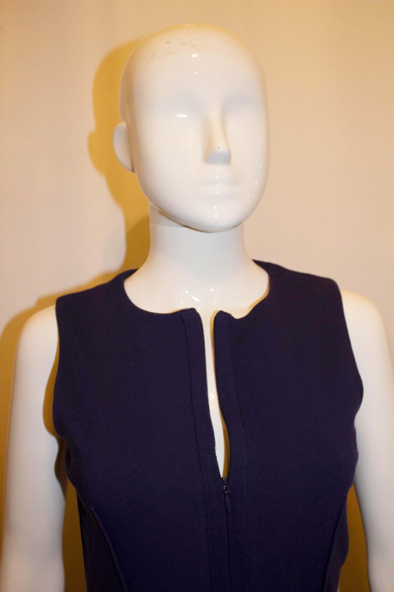 Diane Von Furstenberg Blue and Black Dress For Sale at 1stDibs
