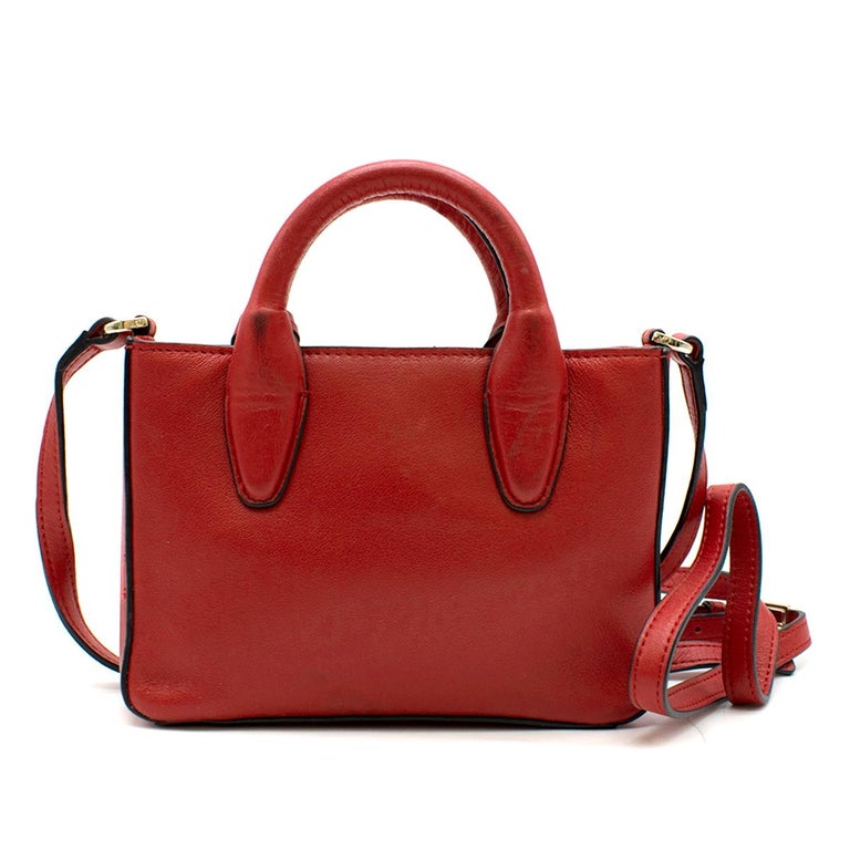 Diane von Furstenberg Red Mini Secret Agent Bag For Sale at 1stDibs