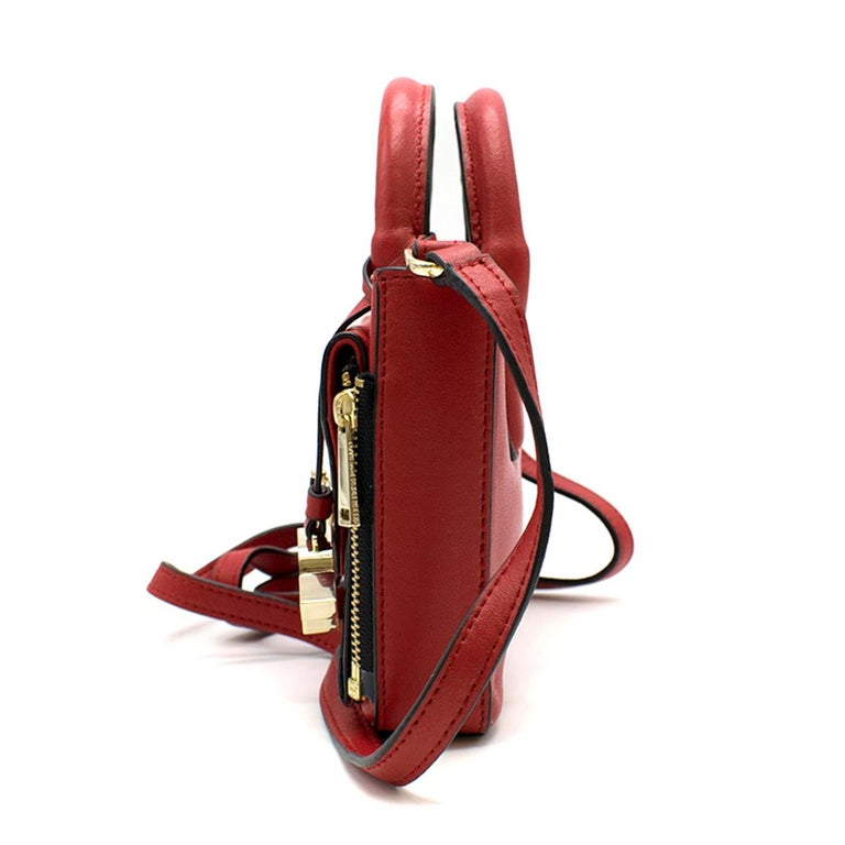 Diane von Furstenberg Red Mini Secret Agent Bag For Sale at 1stDibs