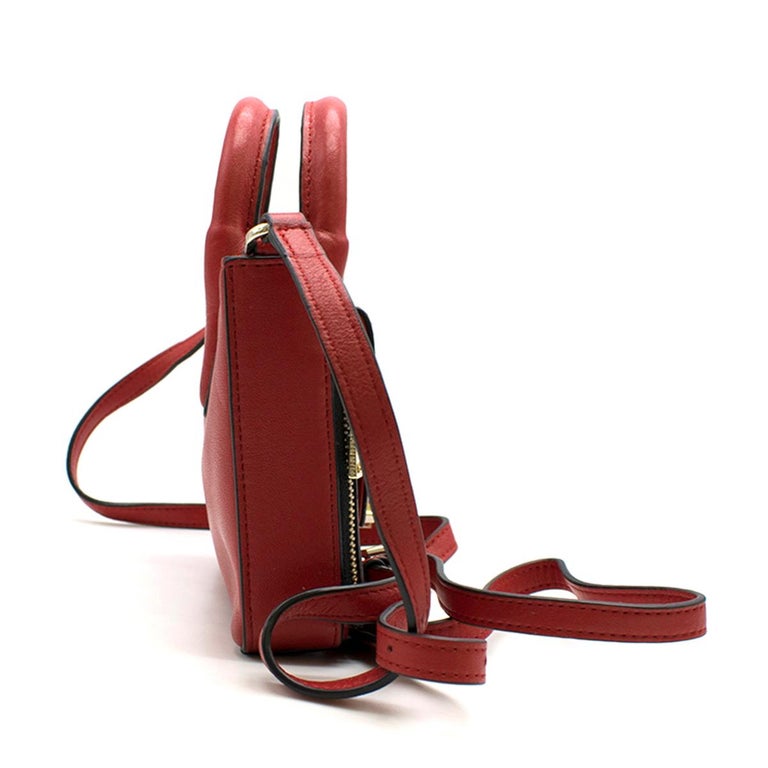 Diane von Furstenberg Red Mini Secret Agent Bag For Sale at 1stDibs