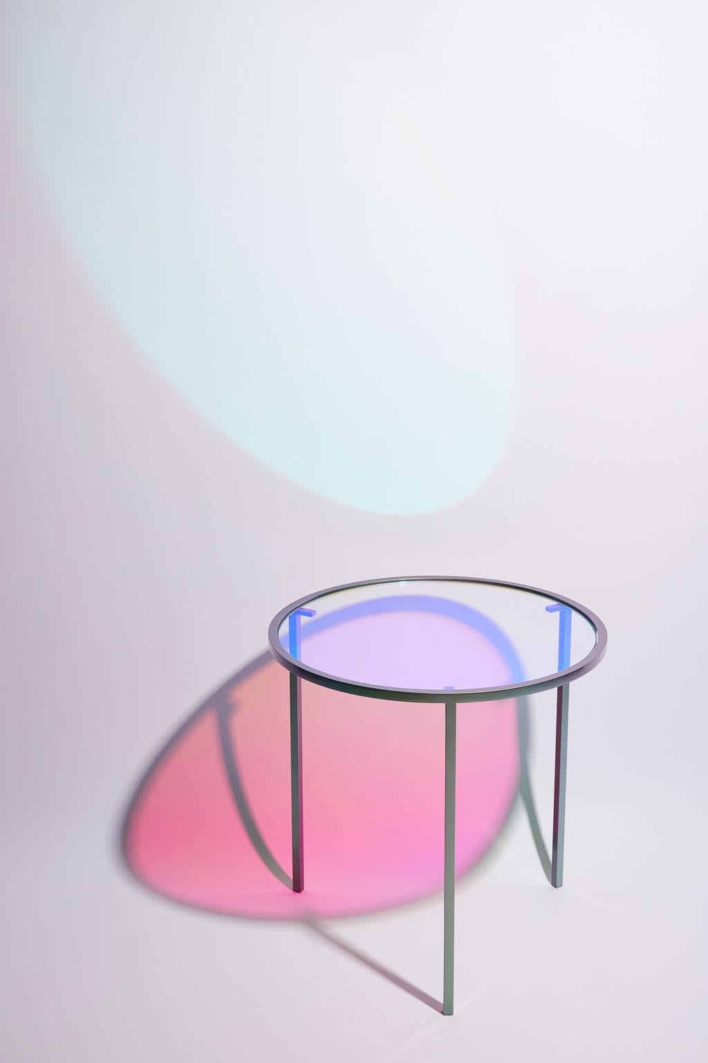Dichroic Glass and Iridescent Car Paint Psychic Table at 1stDibs ...