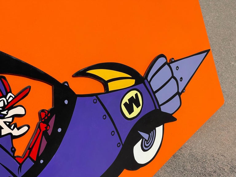 Dick Dastardly and Muttley Mixed Media Painting on Wood by David Travis For Sale at 1stDibs