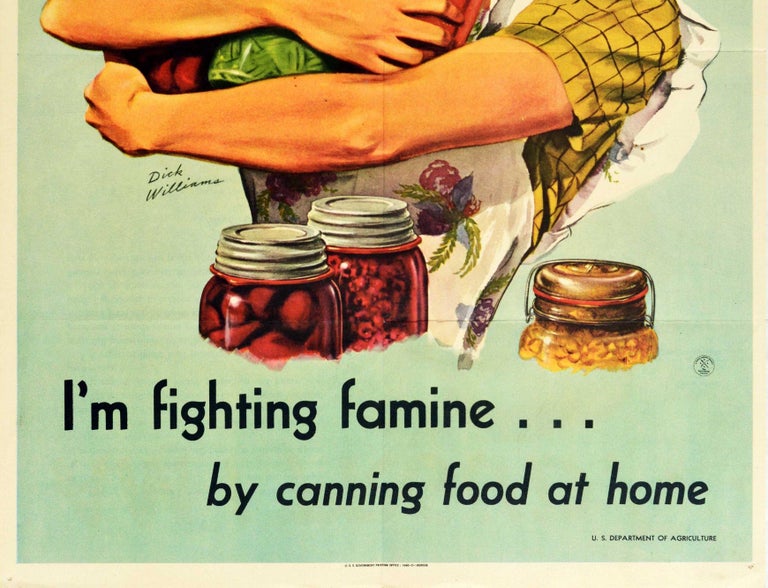 Dick Williams - Original Vintage Poster Am I Proud I'm Fighting Famine ...