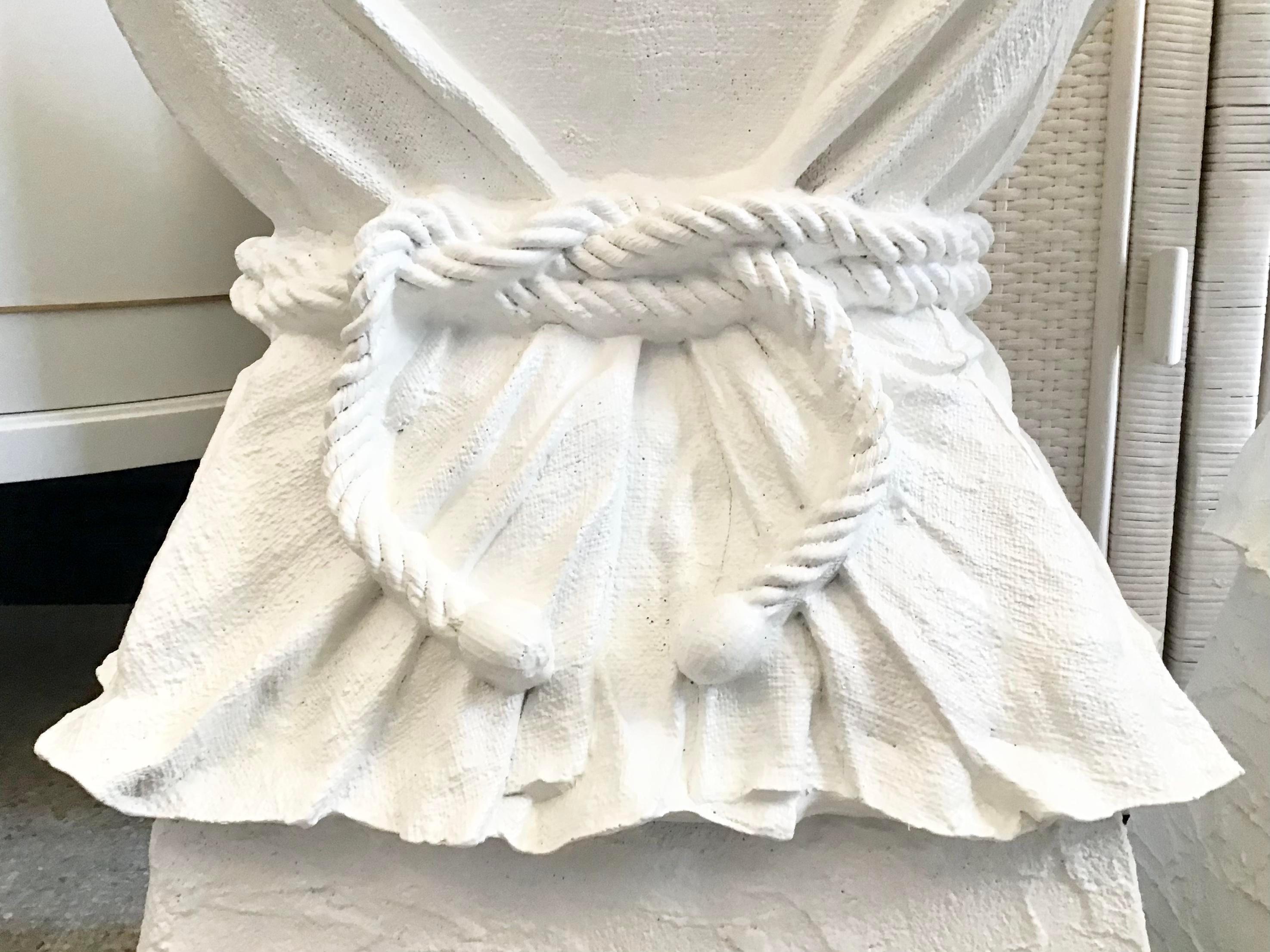 Dickinson Plaster Drape Side Tables or Dining Table Bases, a Pair For ...