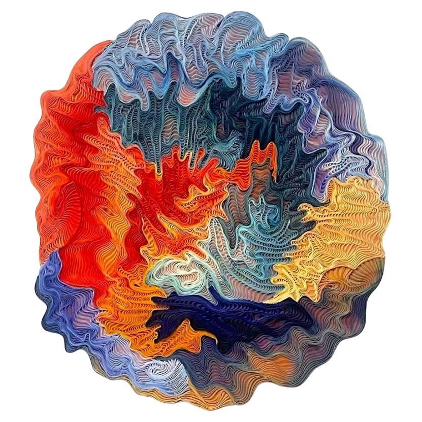 My Happy Brainwave Textile Artwork by Greet Weitenberg, 2023 For Sale ...