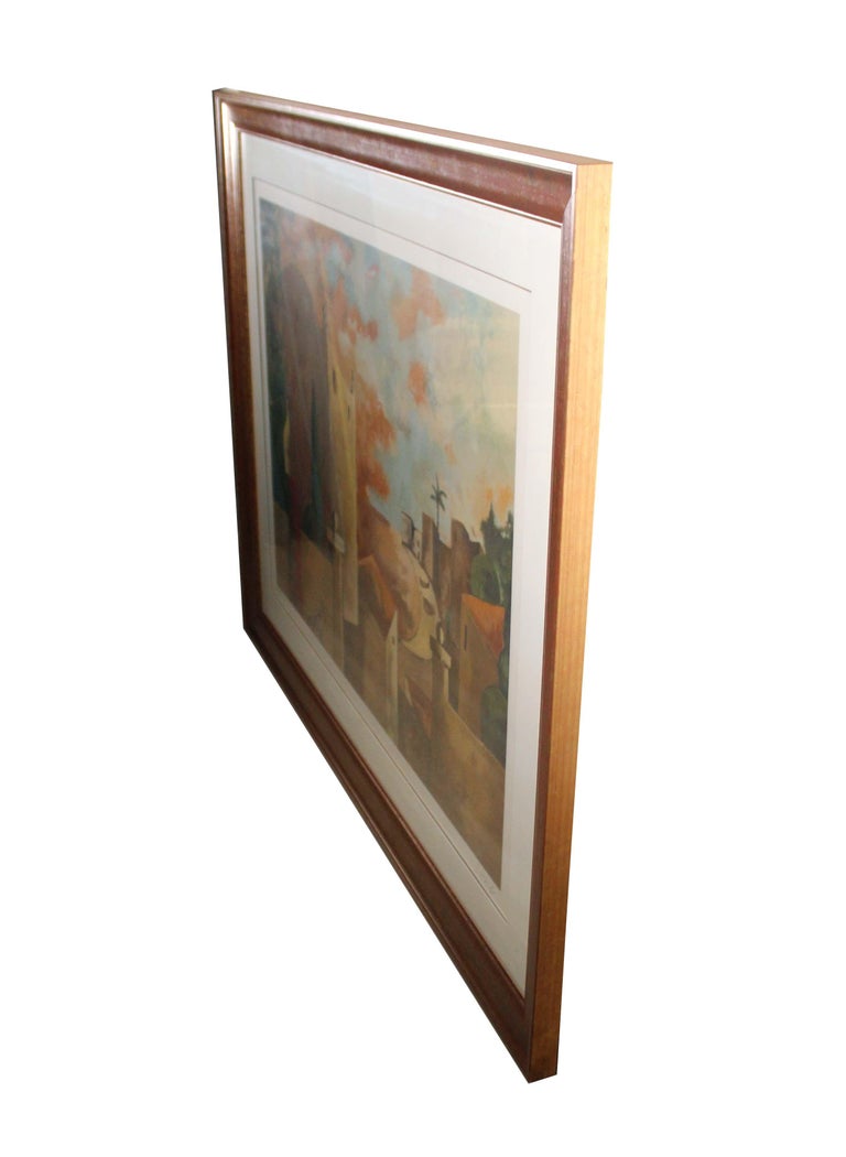 Didier Lourenco Signed Contemporary Village Scene Serigraph 38/275 For ...