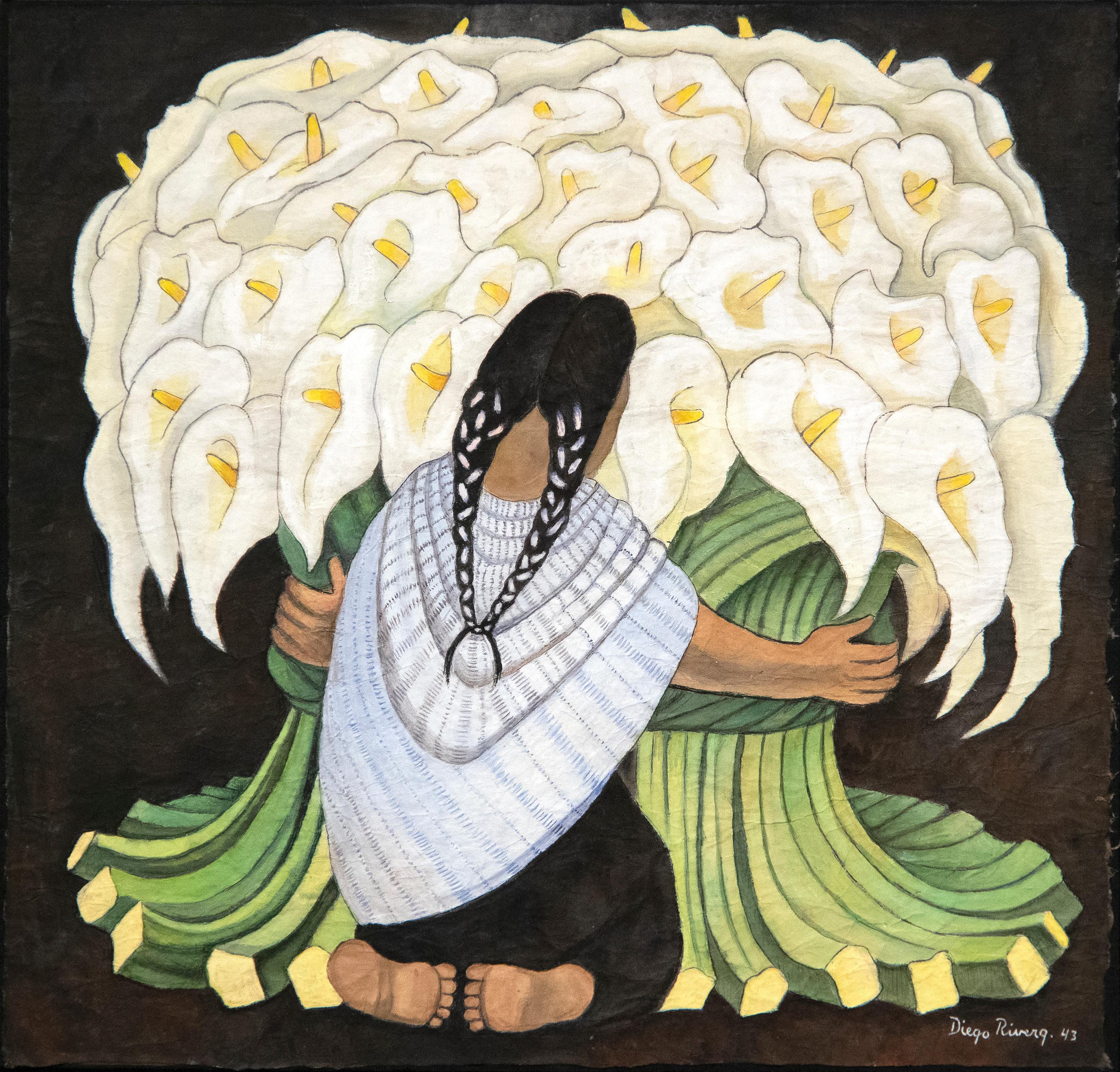 Diego Rivera Flower Paintings