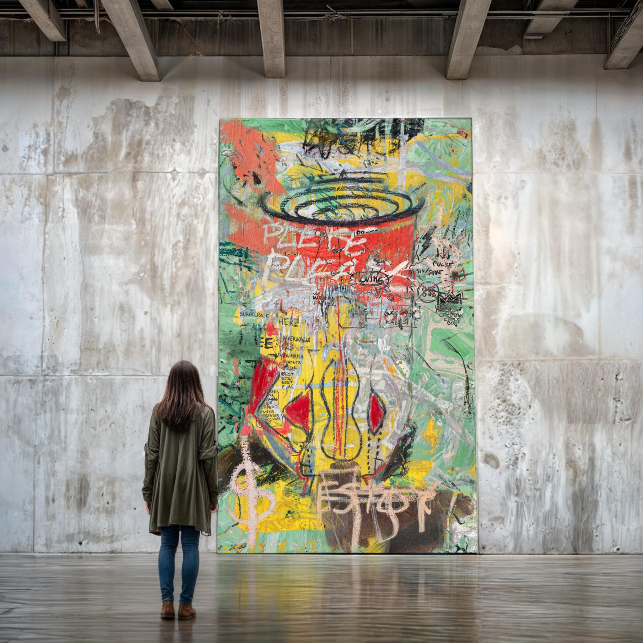 Ceravolo - Brando and G, Mixed Media painting, oil, acrylic, spray ...