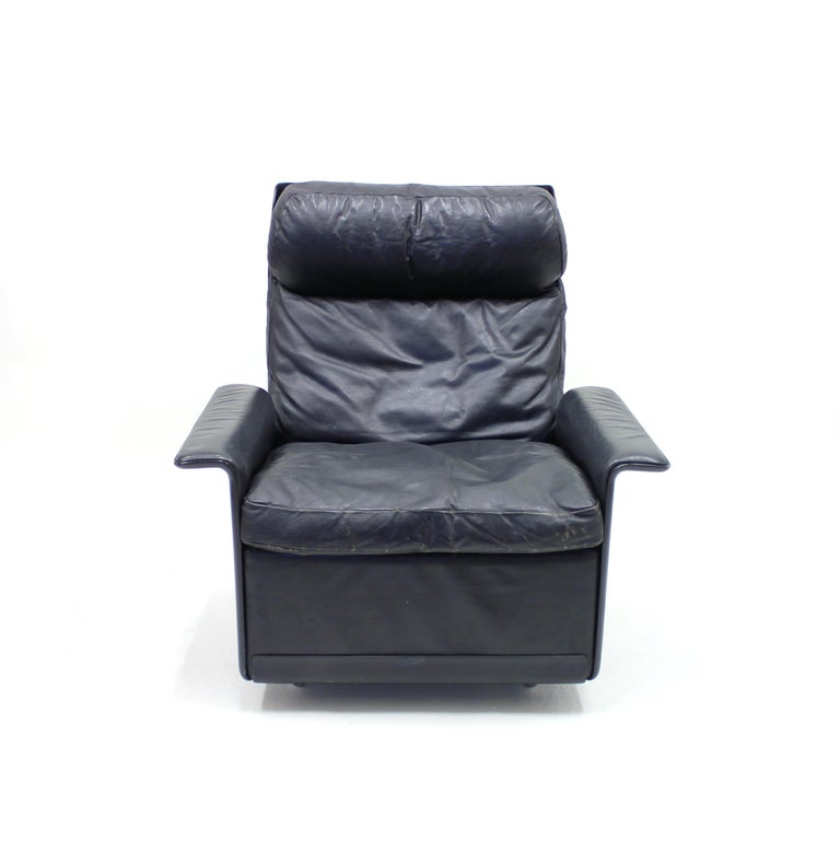 Dieter Rams, Black Leather Lounge Chair Model 620, Vitsœ, 1970s at 1stDibs
